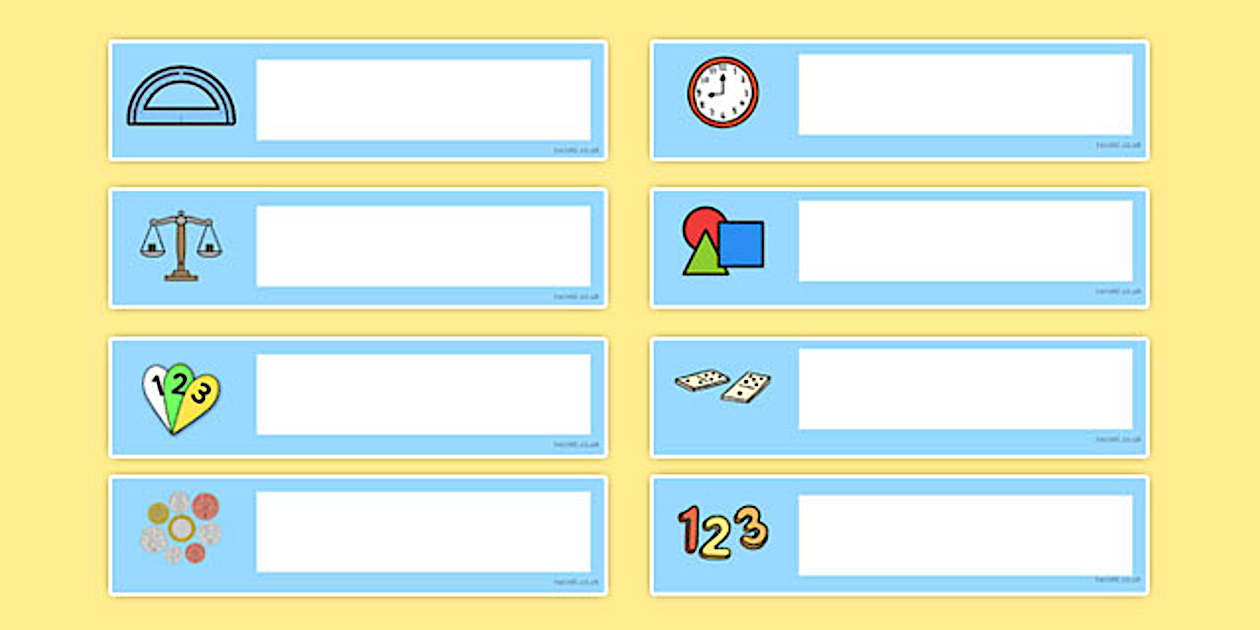 Numeracy Themed Editable Gratnells Tray Labels - tray labels