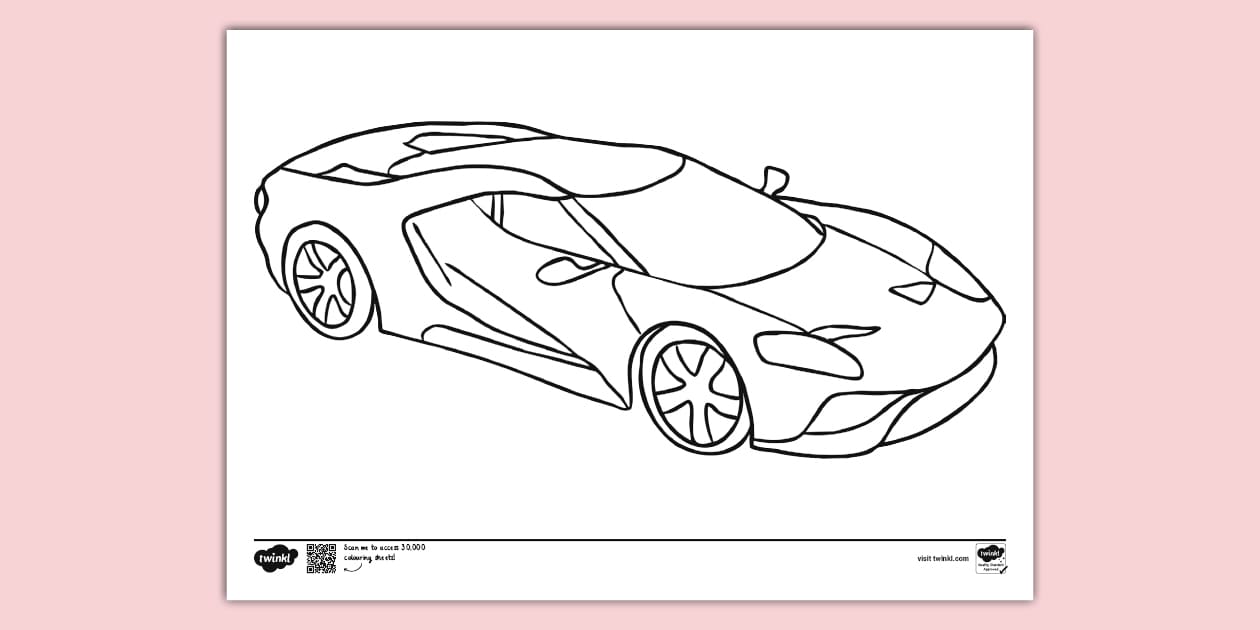 Cool Car Colouring | Colouring Sheets | Twinkl - Twinkl