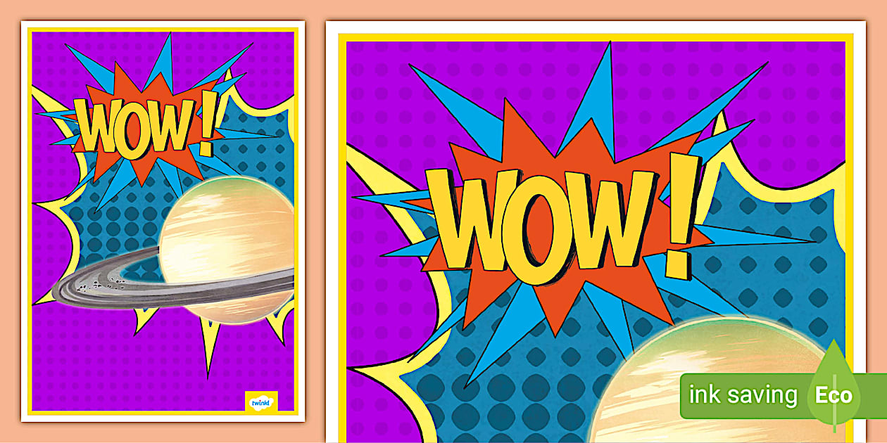 Planet Pop Art Display Poster (teacher made) - Twinkl