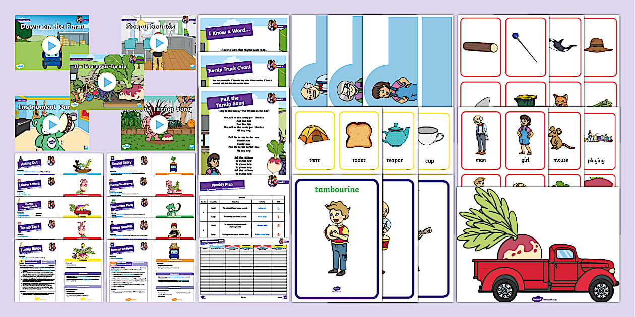 NZ Phonics: Level 1: Enormous Turnip Phonics Activities