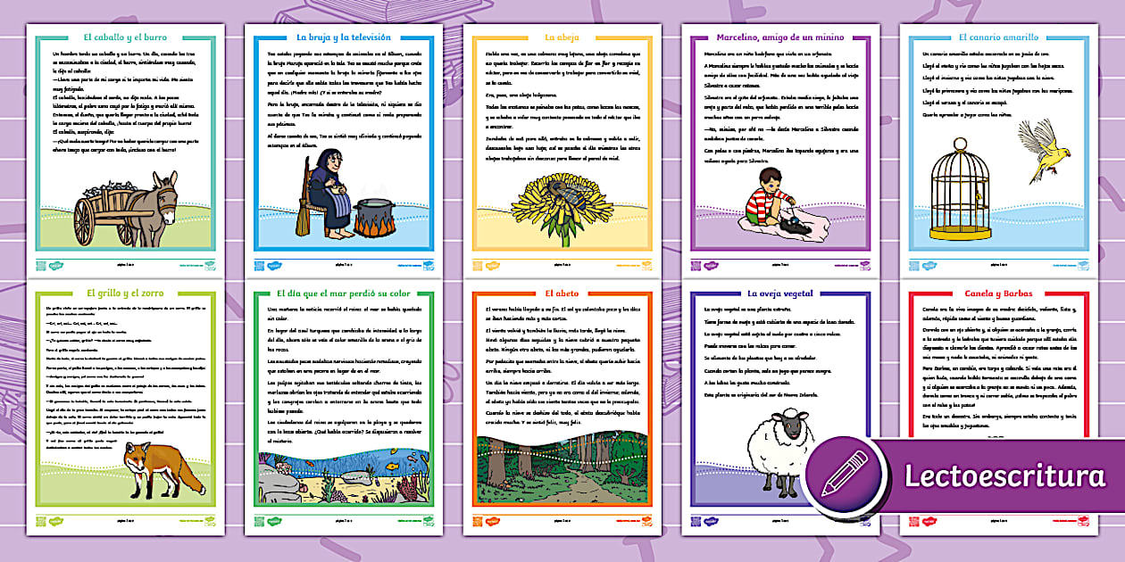 Lectoescritura - lecturas de comprensión (teacher made)