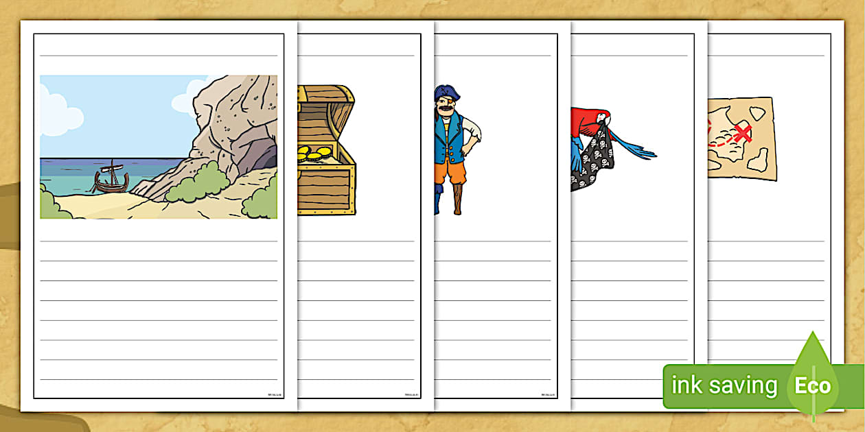 Pirate Writing Frames (teacher made) - Twinkl
