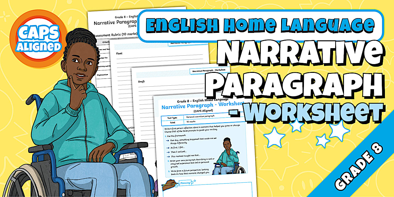 Grade 8 English Home Language - Narrative Paragraph - Worksheet Term 1 ...