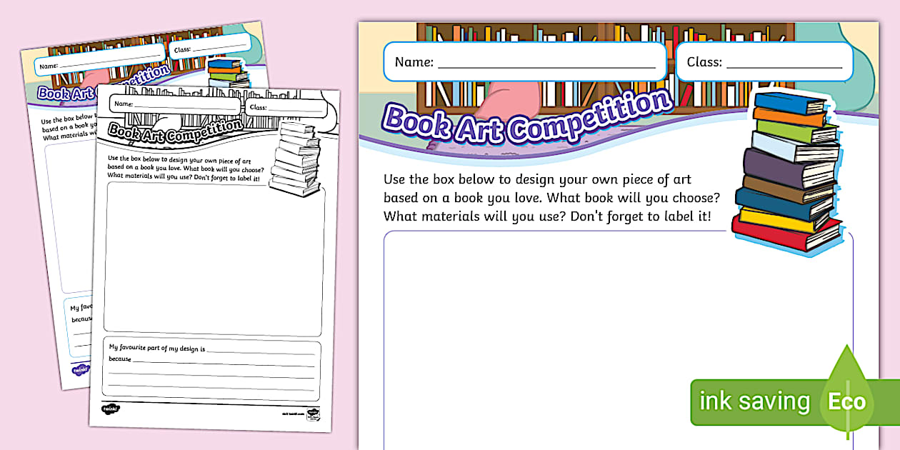Book Art Competition Template (teacher made) - Twinkl