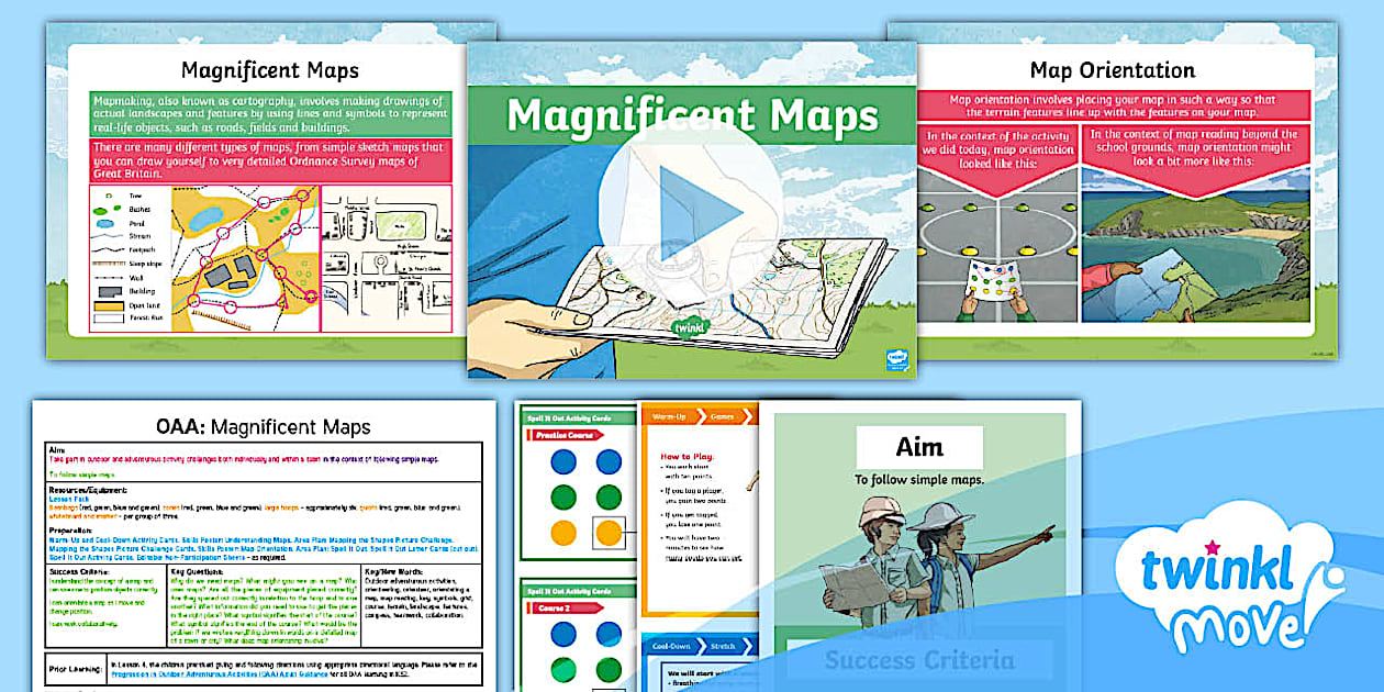 Orienteering Symbols Flashcards Lesson Pack - Twinkl Move PE