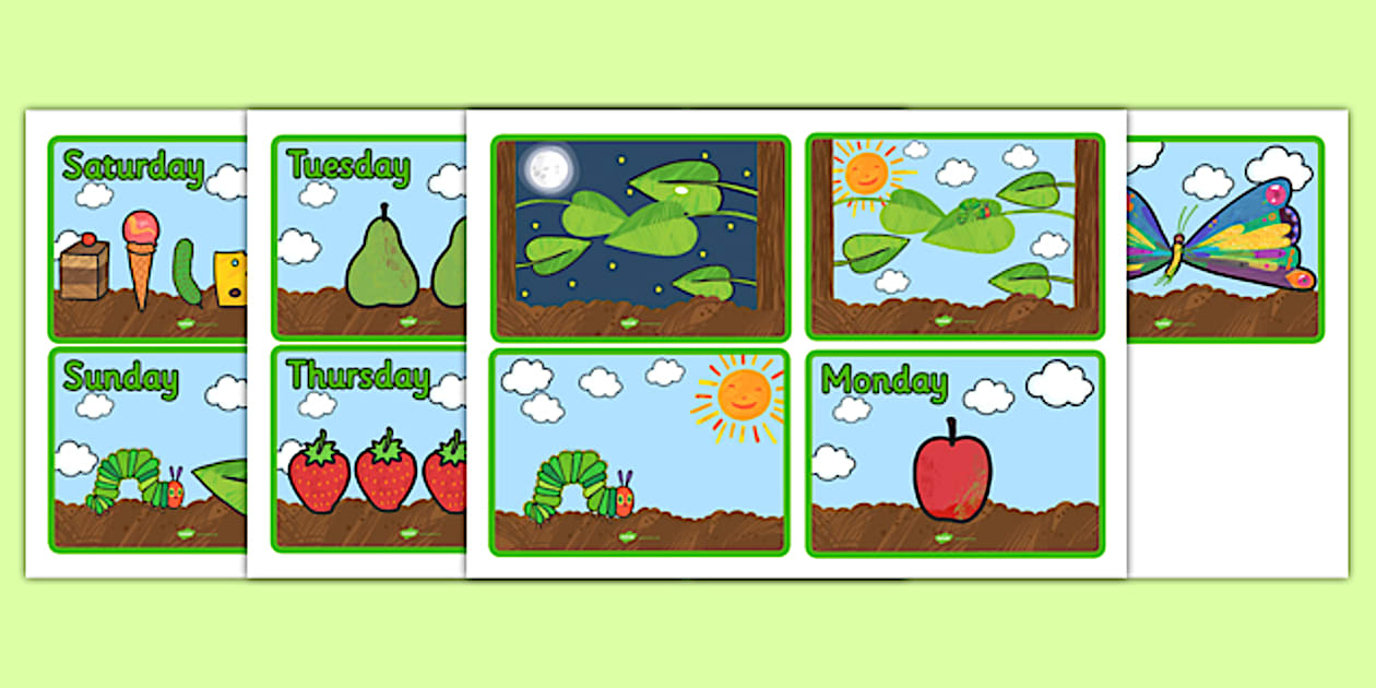 Editable Story Sequencing (4 per A4) to Support Teaching on The Very Hungry