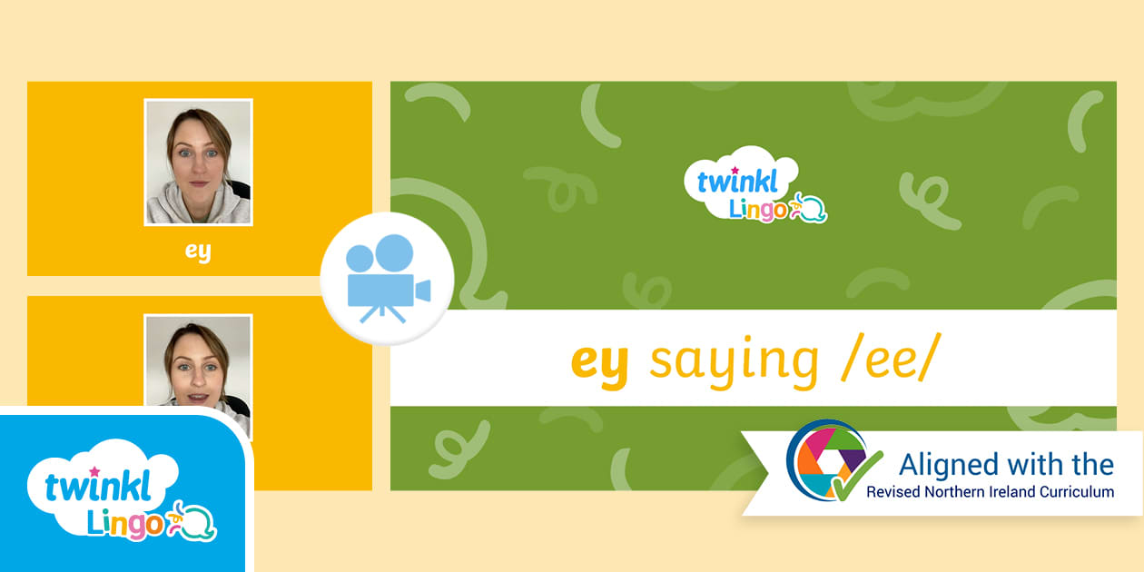 Twinkl Lingo Stage 5/6 'ey' saying /ee/ sound video - Twinkl