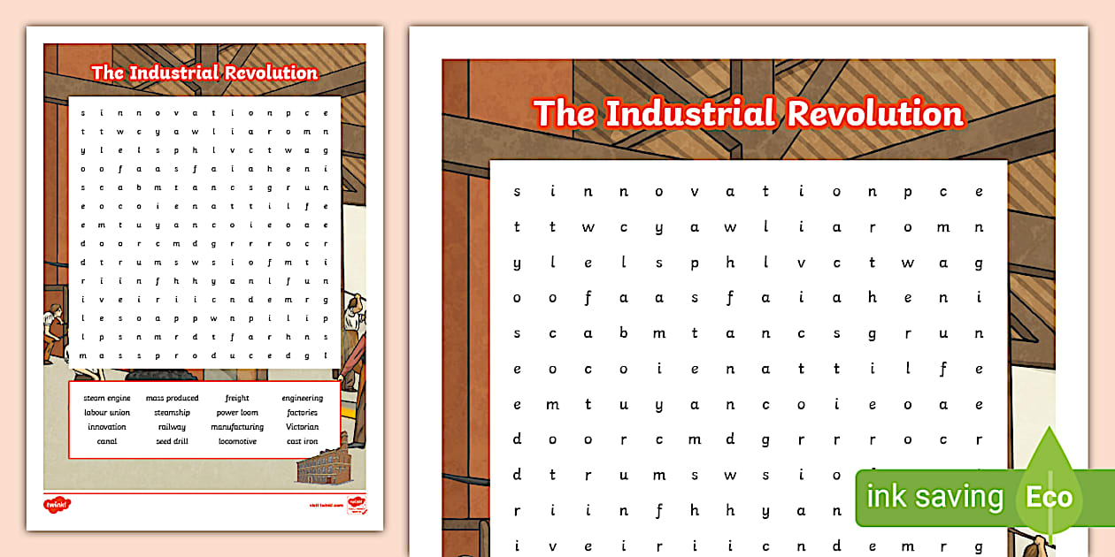 Industrial Revolution Word Search - History - KS2 - Twinkl