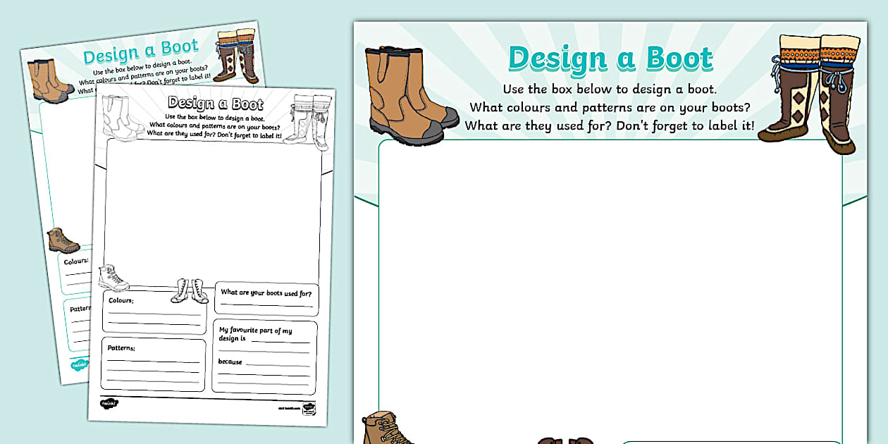 Design a Boot (teacher made) - Twinkl
