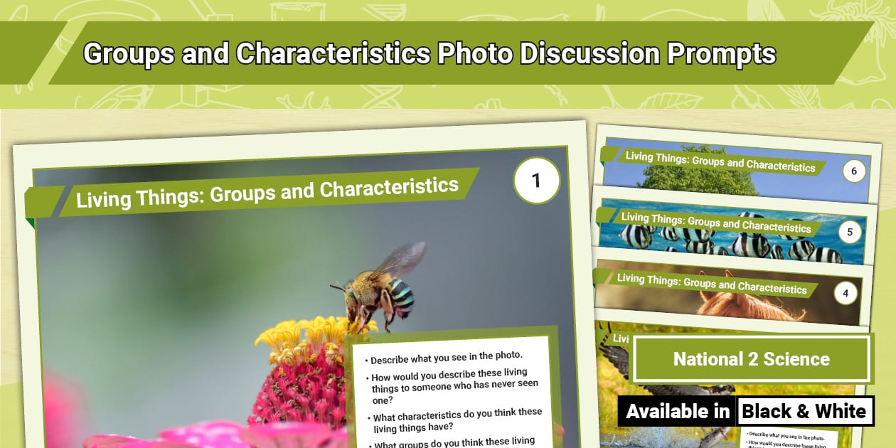 Photo Discussion Prompts for Living Things: Groups