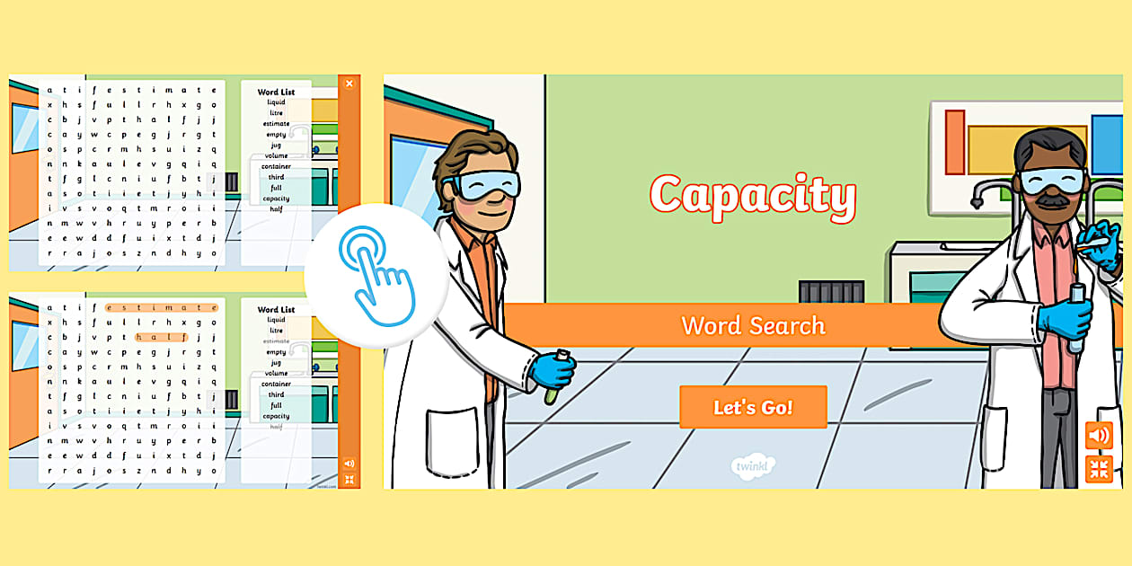 Capacity Interactive Word Search | Interactive Games KS1