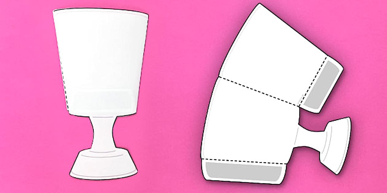 Interactive Goblet-Shaped Pocket Visual Aid Template