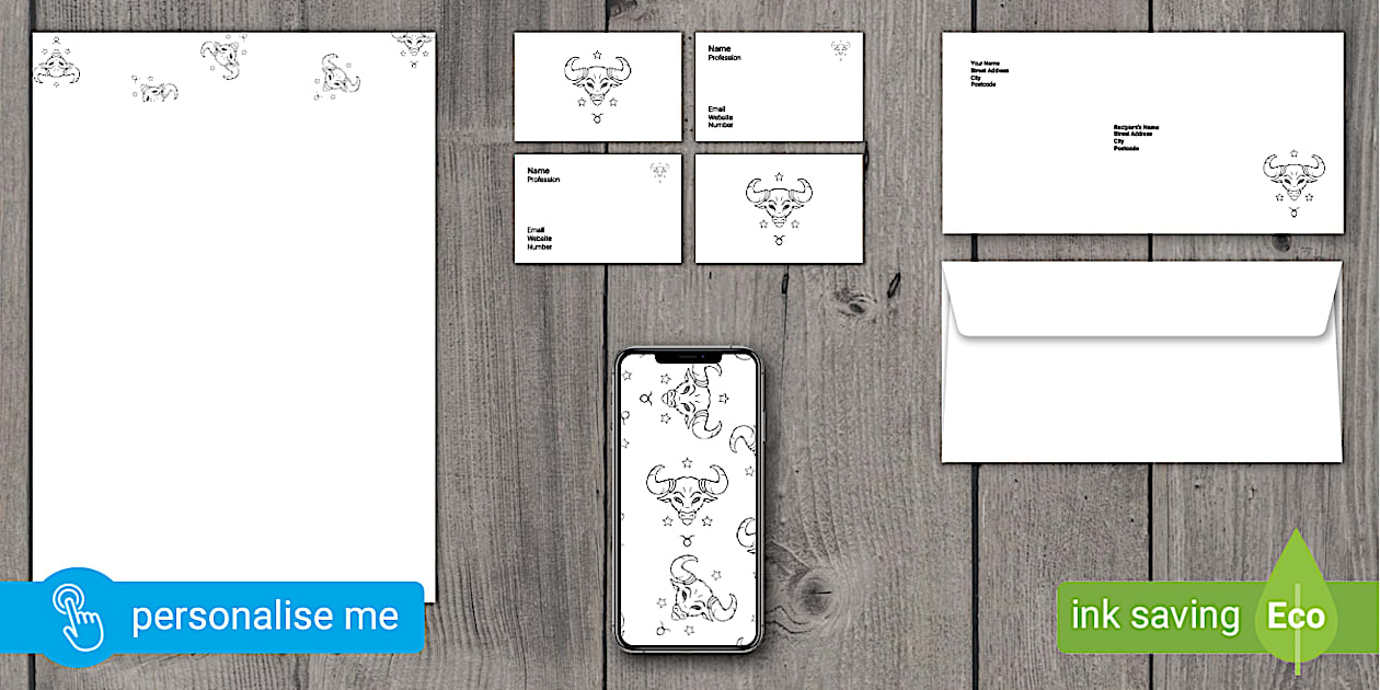 Mindfulness Colouring - Taurus - Zodiac Star Sign Stationery