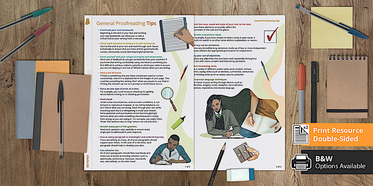 General Proofreading Tips (teacher made) - Twinkl
