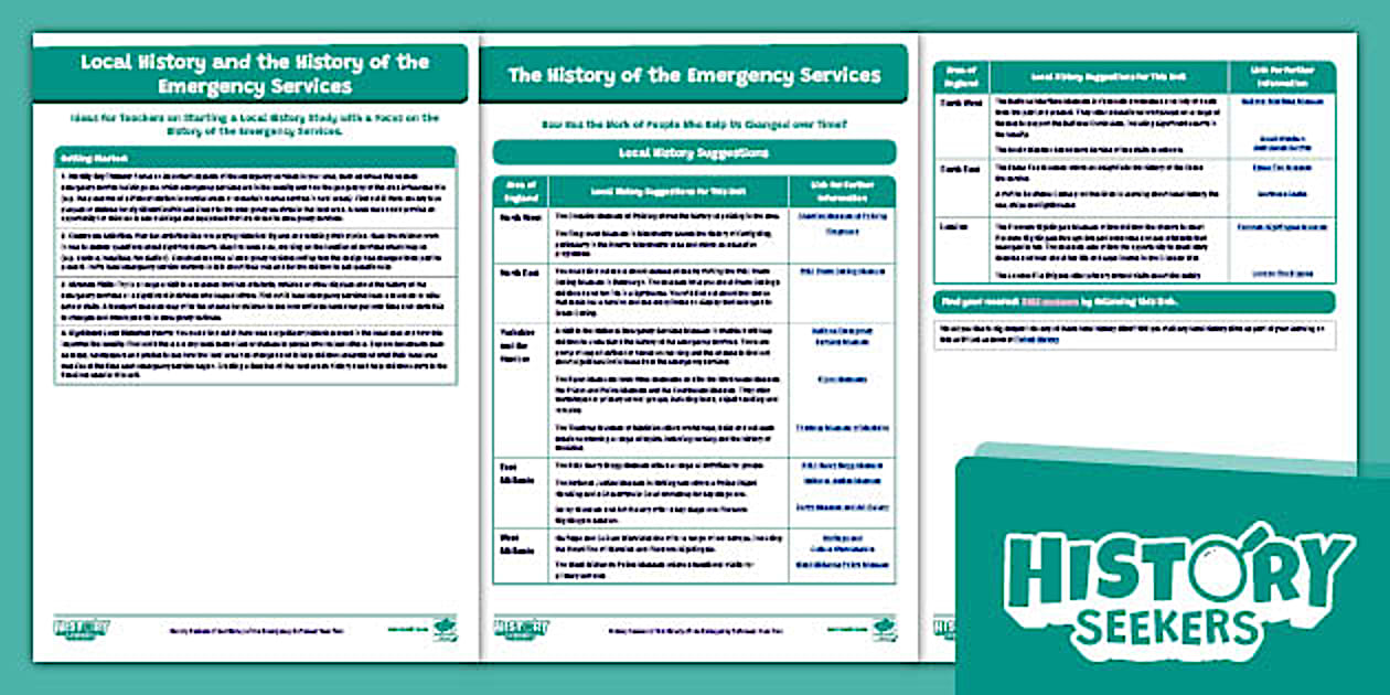 KS1 Local History: Emergency Services and Significant People