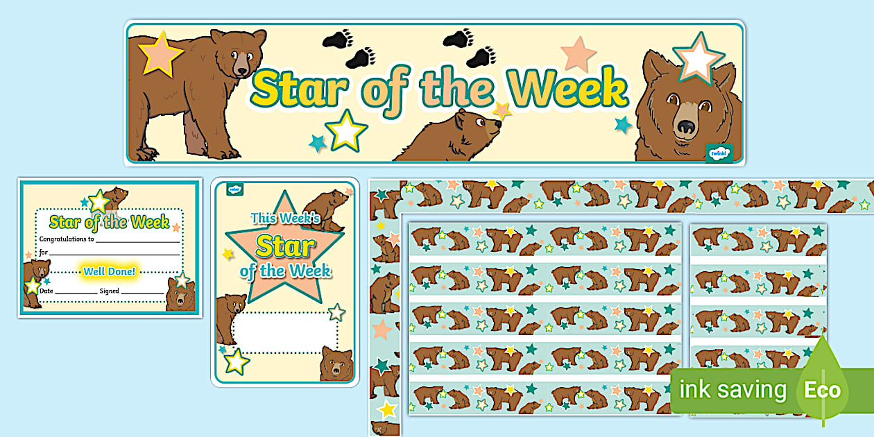 Bear-Themed Star of The Week Pack - Display (teacher made)
