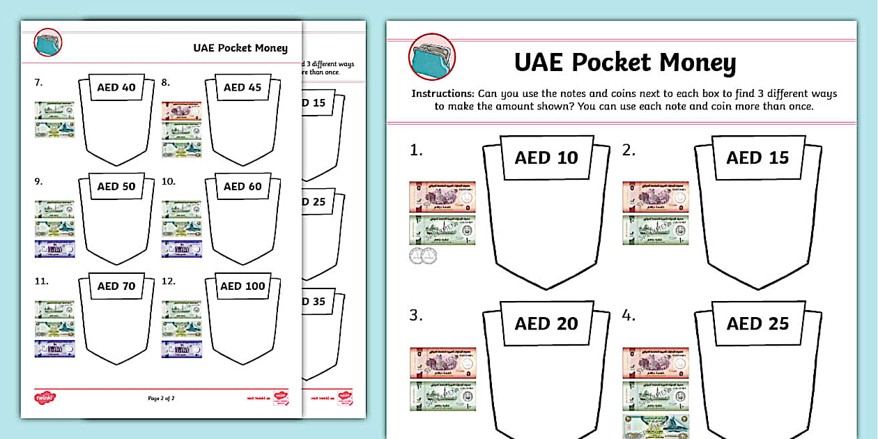 UAE Pocket Money (Hecho por educadores) - Twinkl