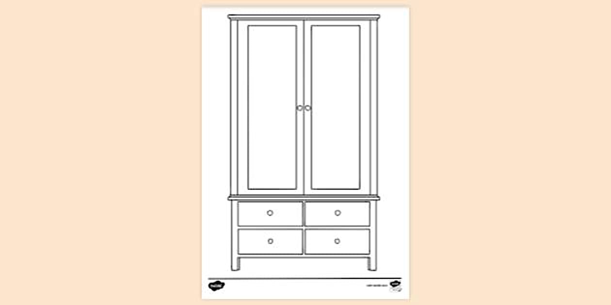 Wardrobe Colouring | Colouring Sheets | Twinkl Resources