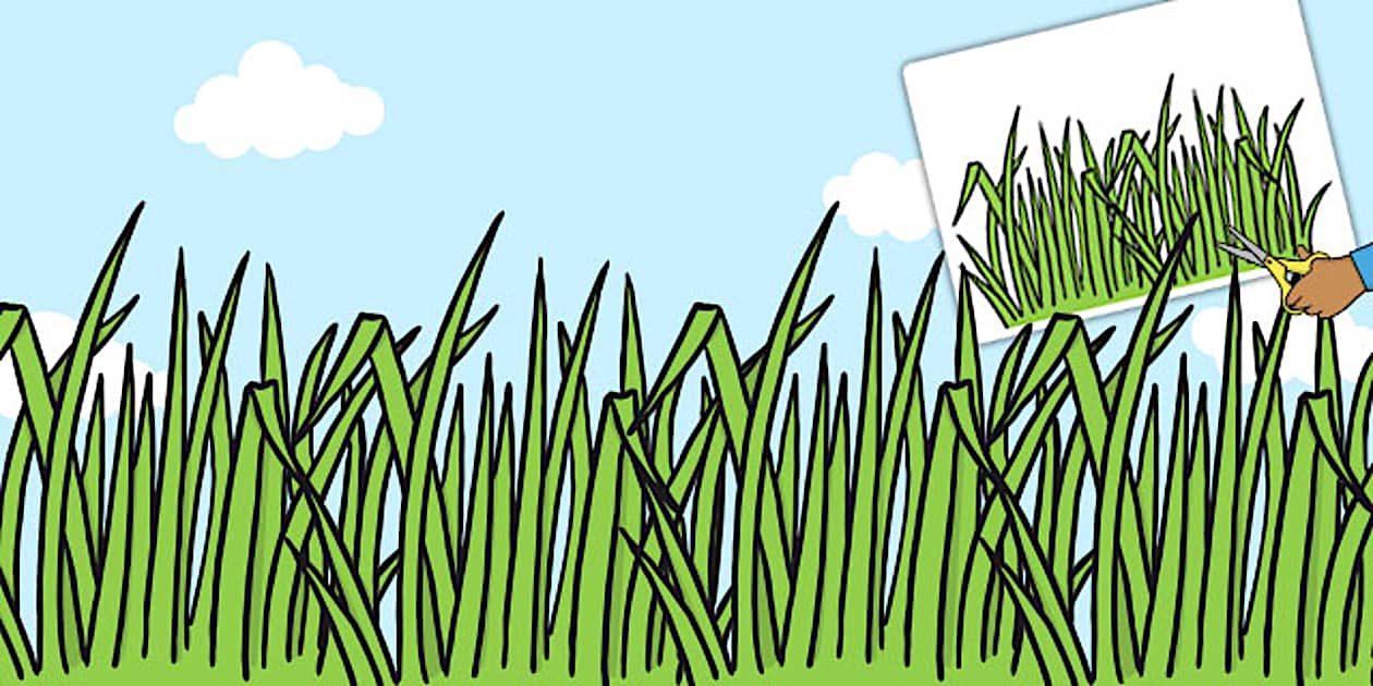 Editable Large Grass Cut Outs (teacher made) - Twinkl