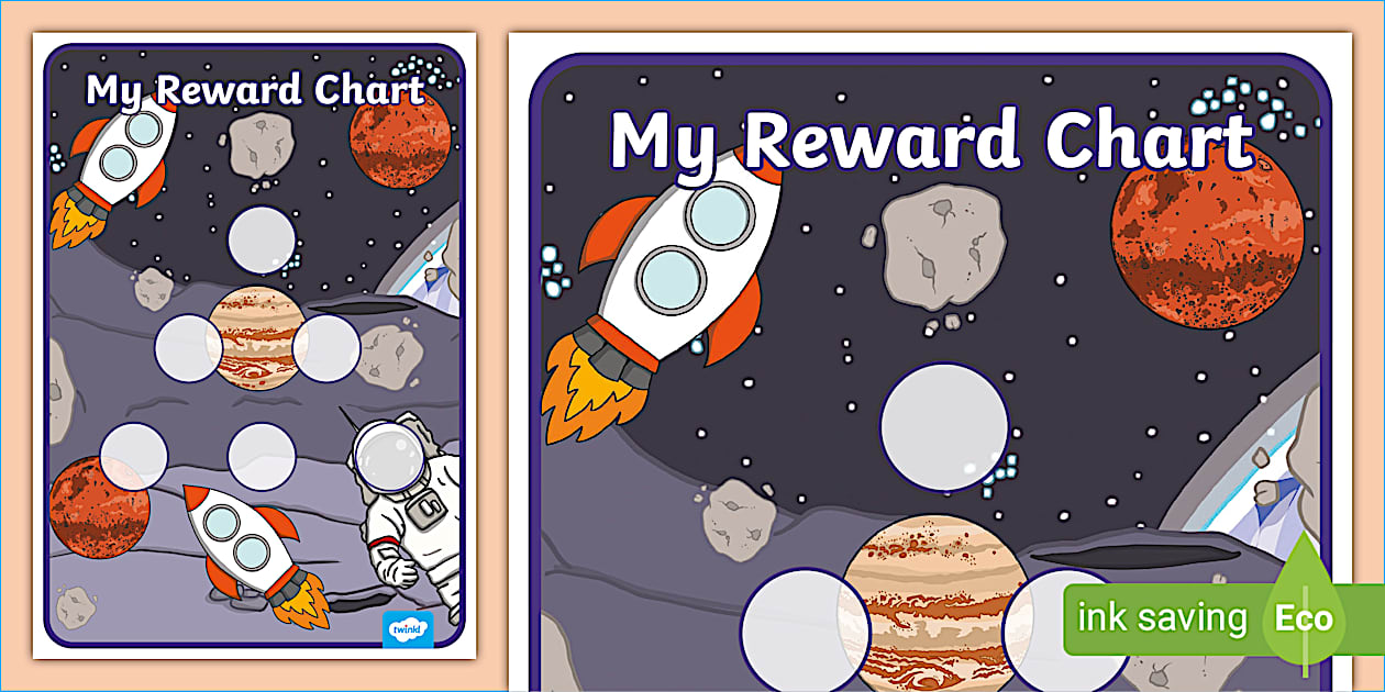 Space Small Sticker Reward Chart (Teacher-Made) - Twinkl