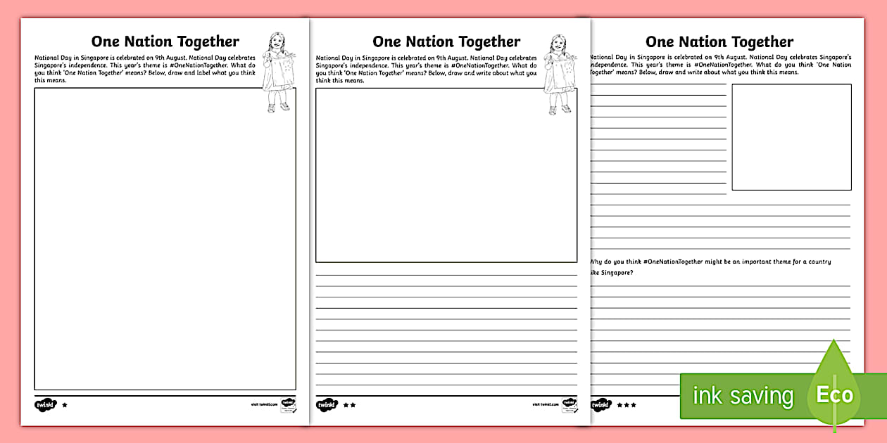 #OneNationTogether Differentiated Worksheet / Worksheet