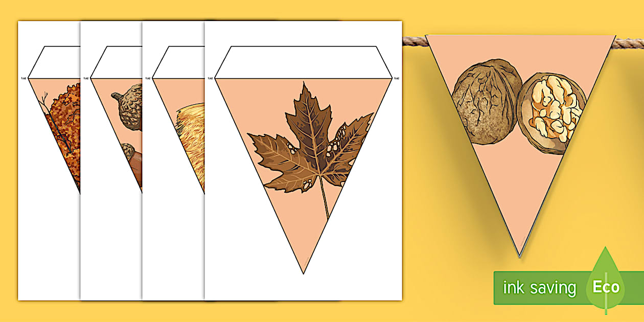 KS2 Autumn Display Bunting for Classroom Decoration - Twinkl