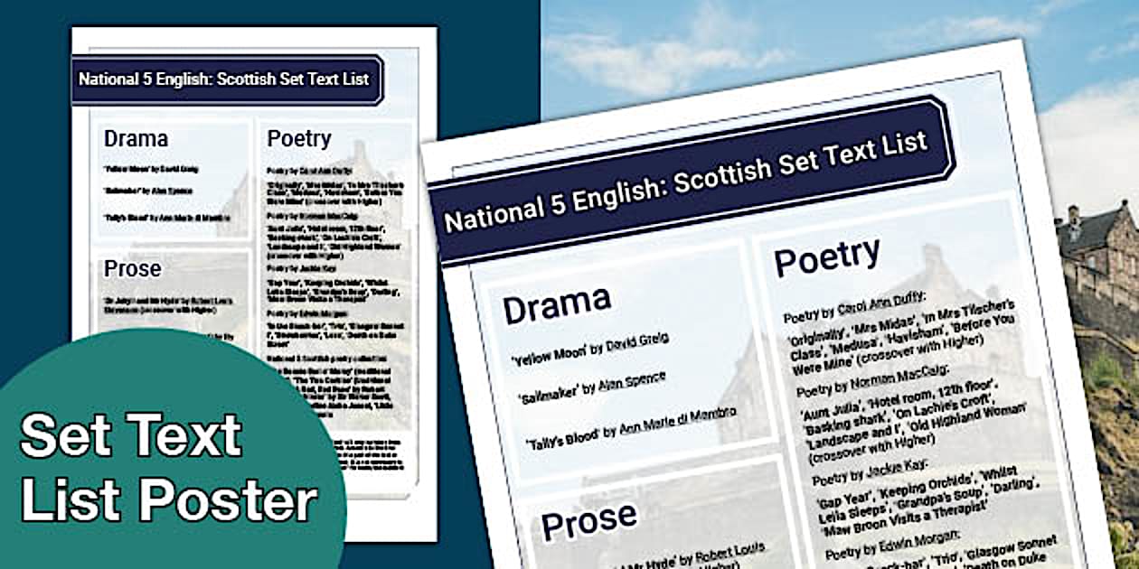 National 5 English: Scottish Set Text List