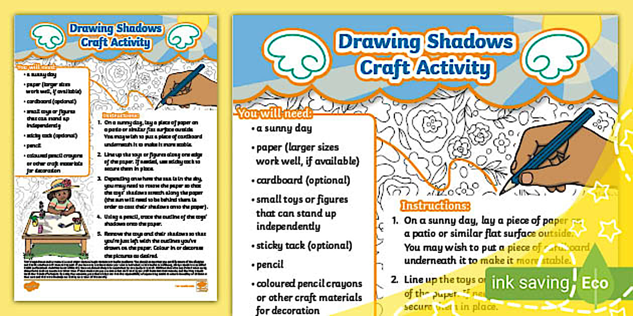 Drawing Shadows Activity (teacher made) - Twinkl