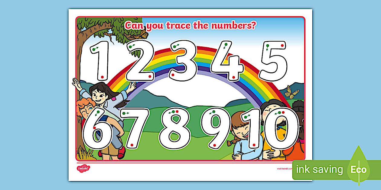 👉 Friendship Themed Number Formation 1-10 Worksheet