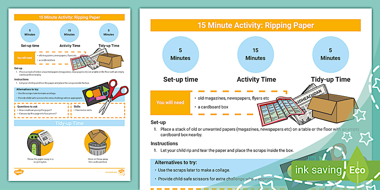 15 Minute Activity: Ripping Paper (Teacher-Made) - Twinkl