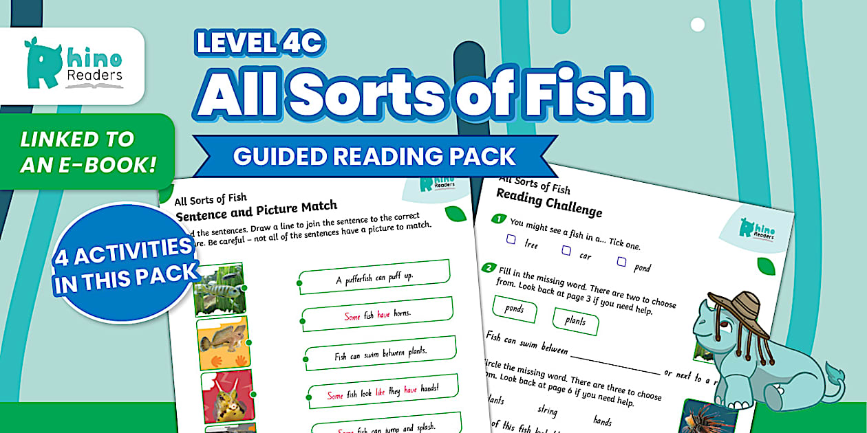 Level 4c All Sorts of Fish Guided Reading Pack