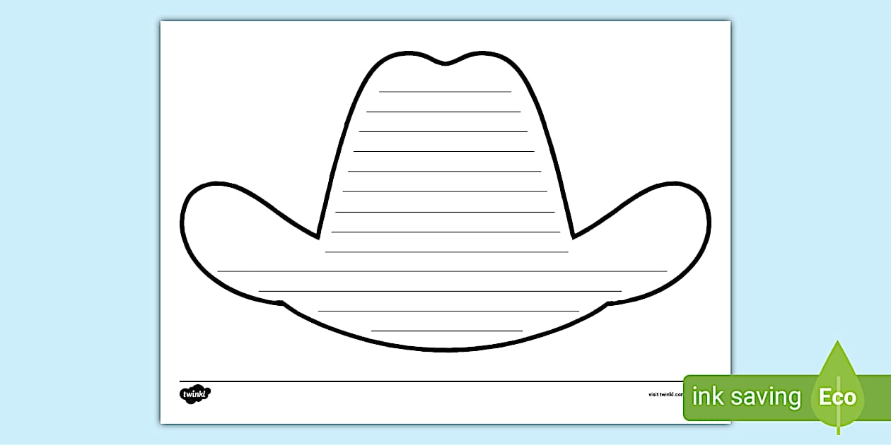 Cowboy Hat Writing Template (teacher made) - Twinkl