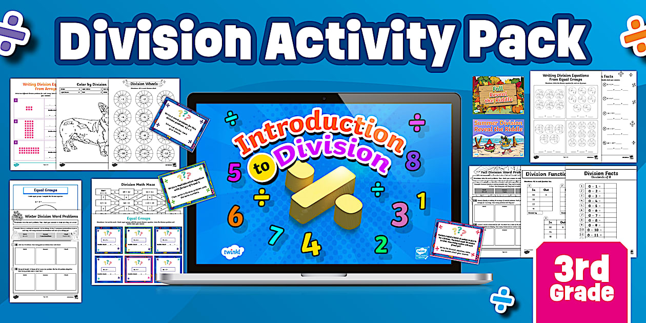 Third Grade Division Activity Pack