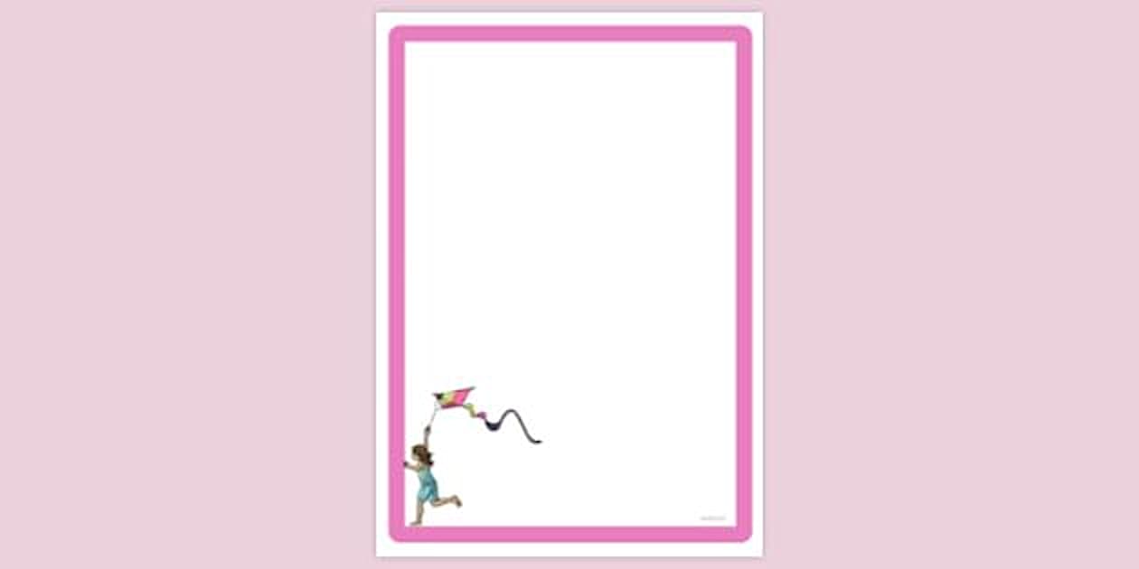 Child with Kite Page Border | Page Borders | Twinkl