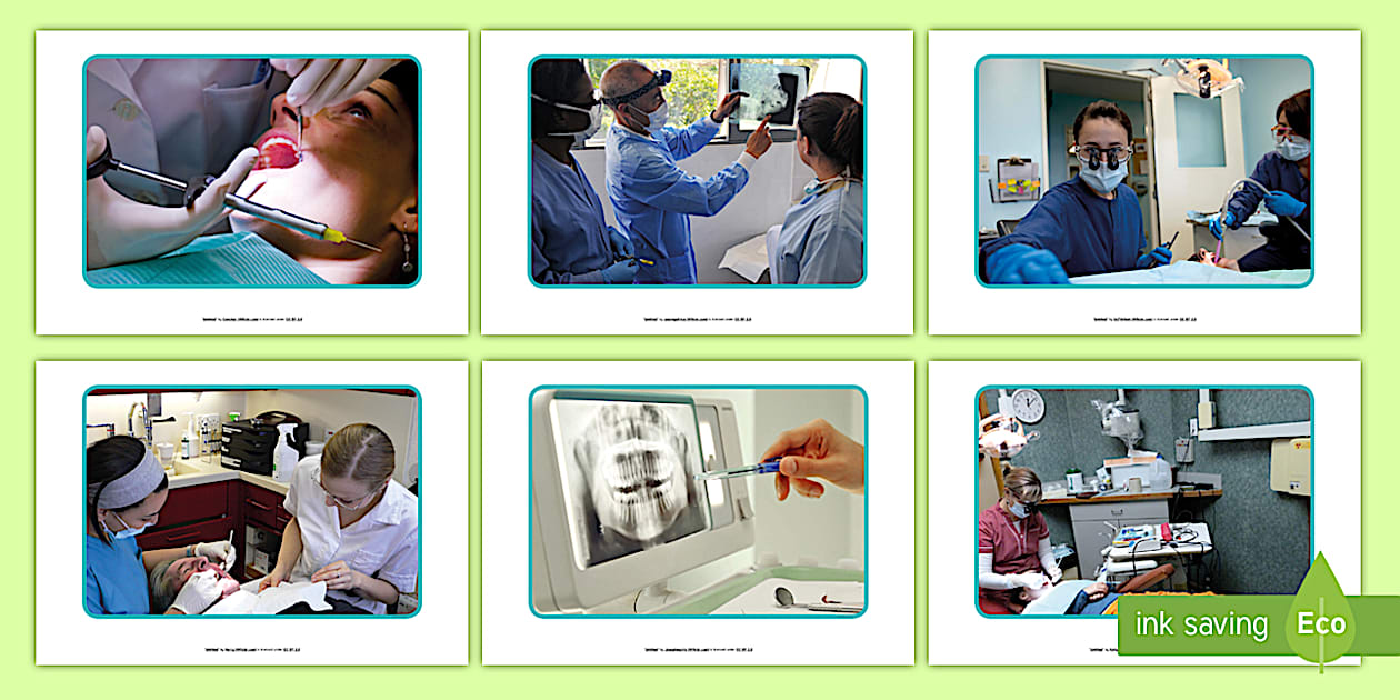 The Dentist Aistear Display Photos (Teacher-Made) - Twinkl