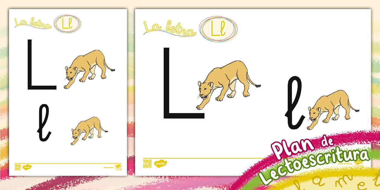 Plan de lectoescritura: La letra L - Póster - Twinkl