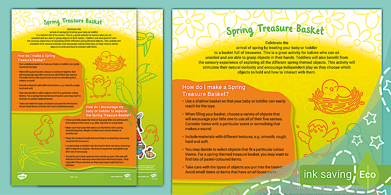 Spring Treasure Basket (teacher made) - Twinkl