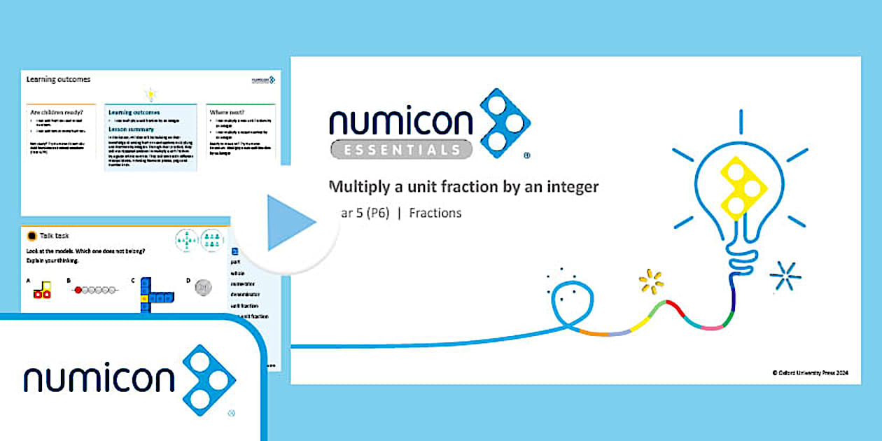 👉 Twinkl Numicon: Multiplying a Unit Fraction by an Integer