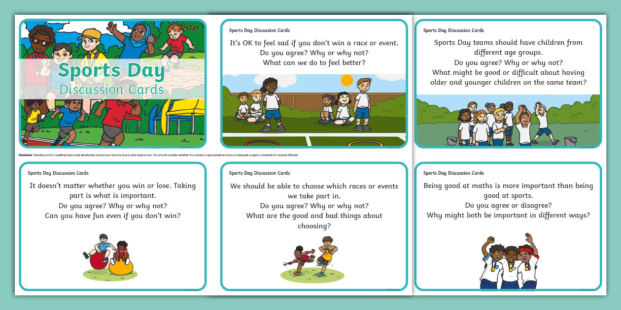 KS1 Sports Day Discussion Cards (teacher made) - Twinkl