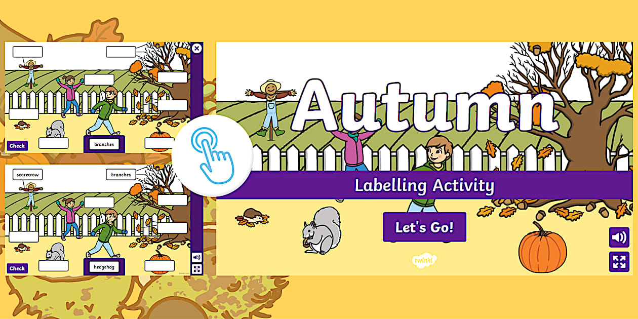 Autumn Interactive Labelling Activity | Twinkl Go! - Twinkl