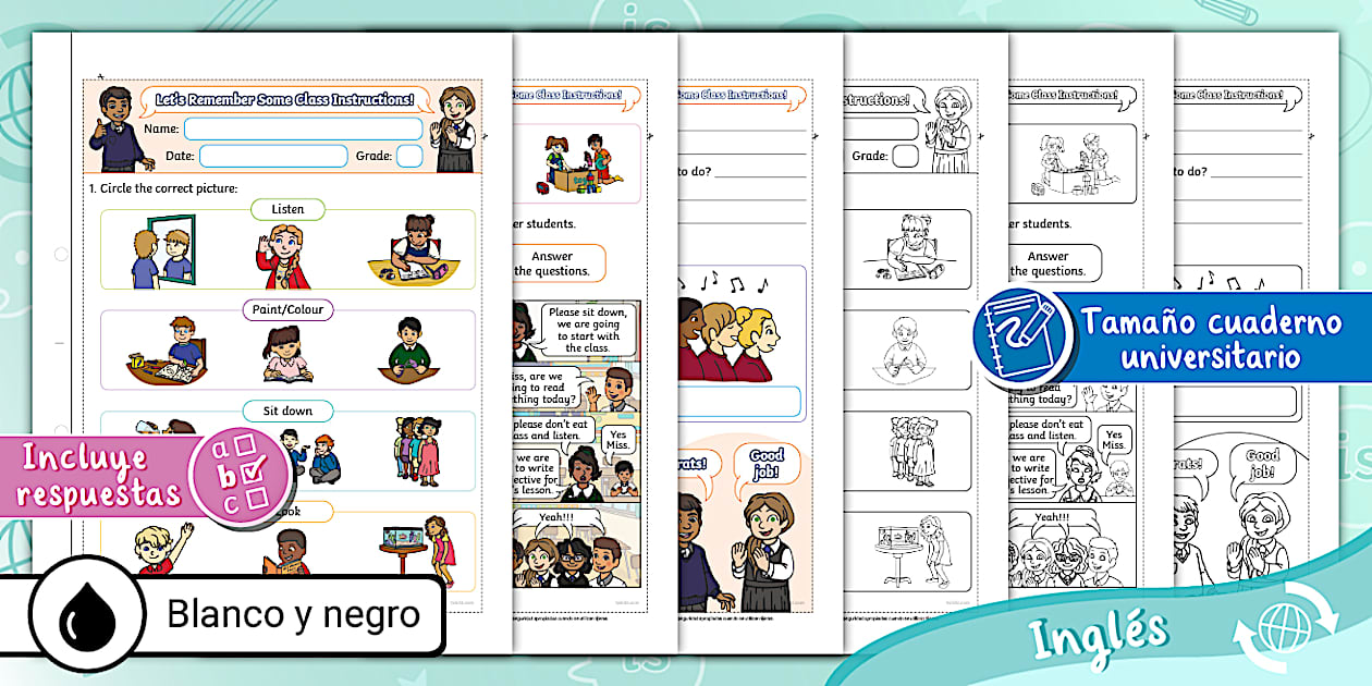 Inglés | 4° Básico | Unit 1 | Class Instructions | Commands