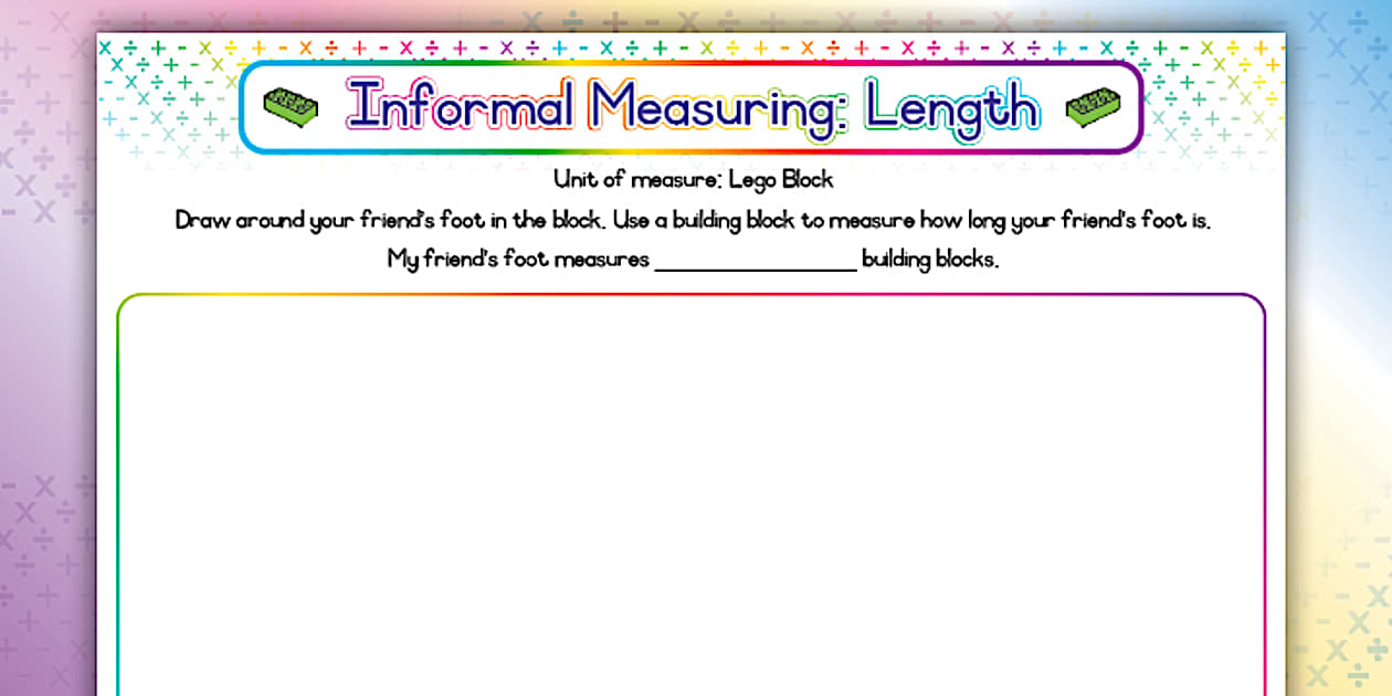 Grade 1 Measurement - Informal Measuring Activity - Feet