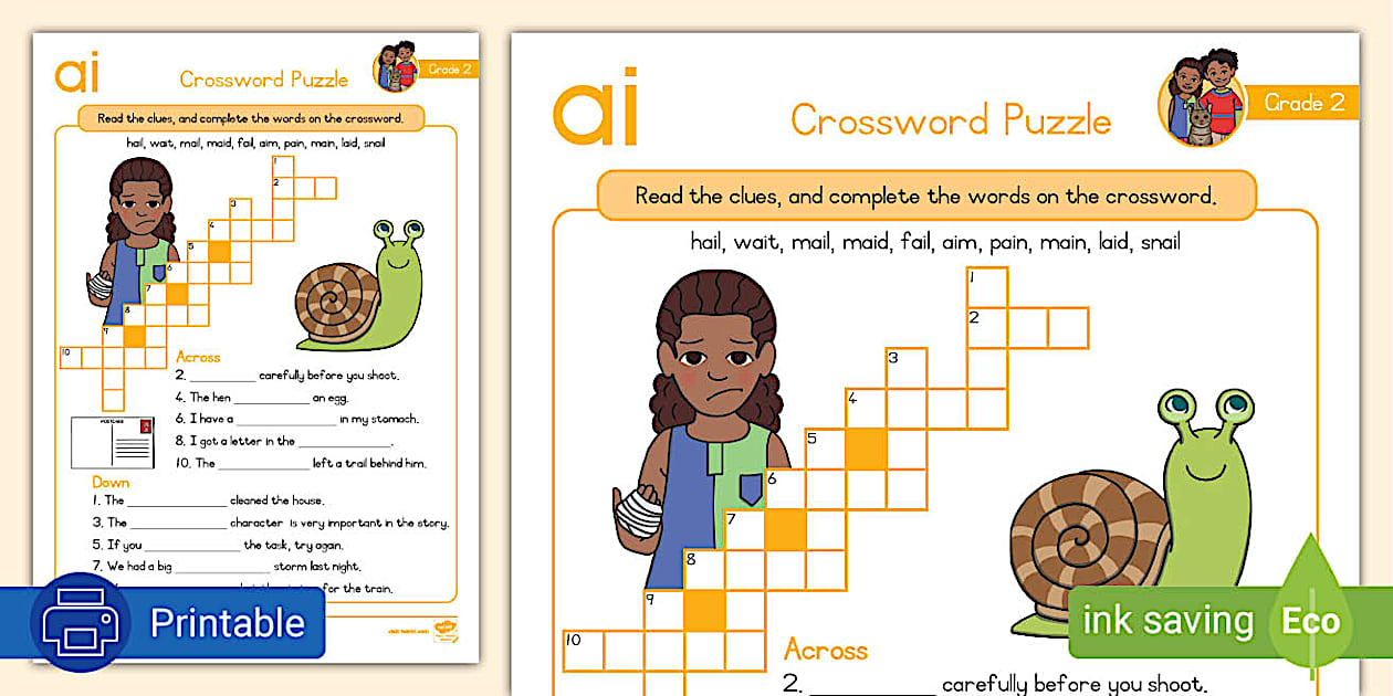 Grade 2 Crossword Puzzle ai (Teacher-Made) - Twinkl