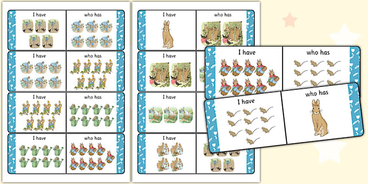 The Tale of Peter Rabbit 'I Have, Who Has?' Counting Activity