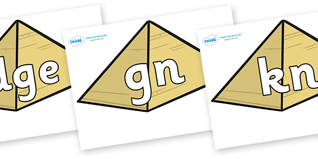 Silent Letters on Pyramids (teacher made) - Twinkl
