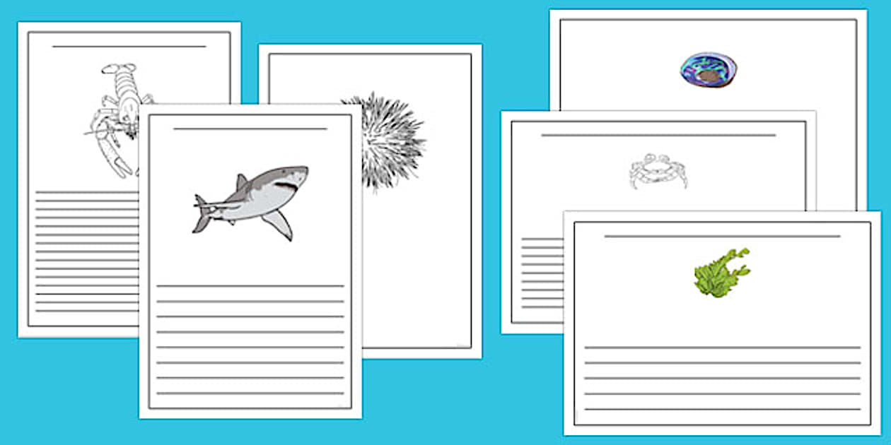 Under the Sea Writing Frames (Teacher-Made) - Twinkl