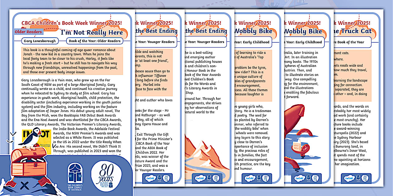 CBCA Book Week 2025 Winners Display Poster Pack - Twinkl