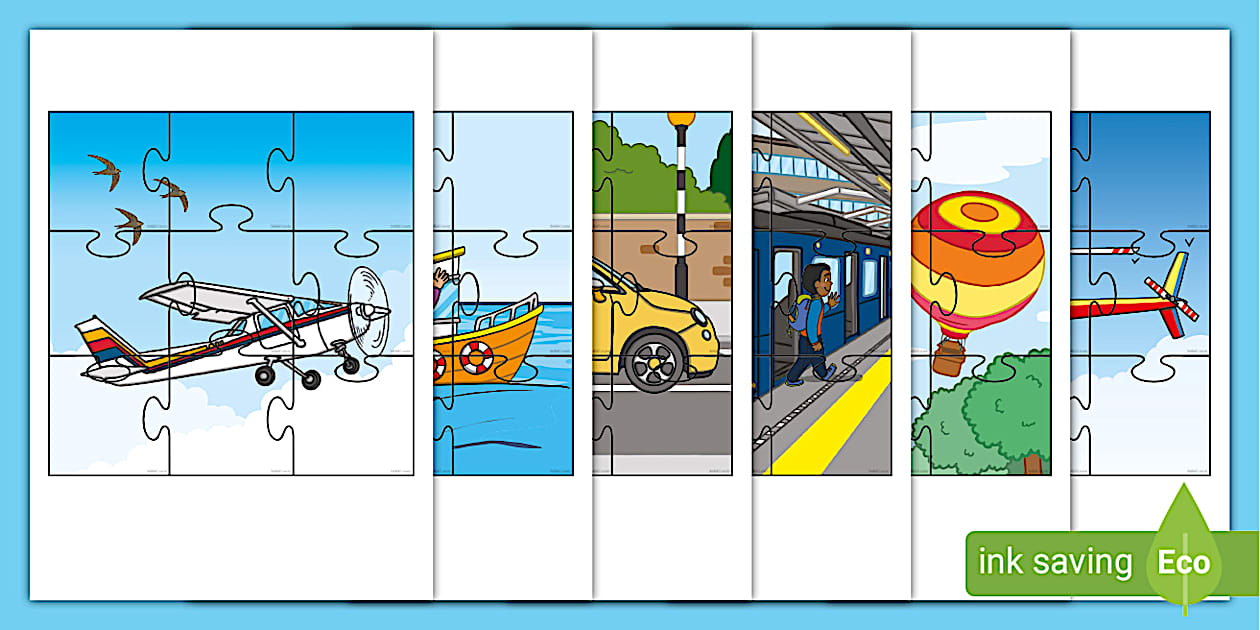 Transport-Themed Jigsaws (teacher made) - Twinkl