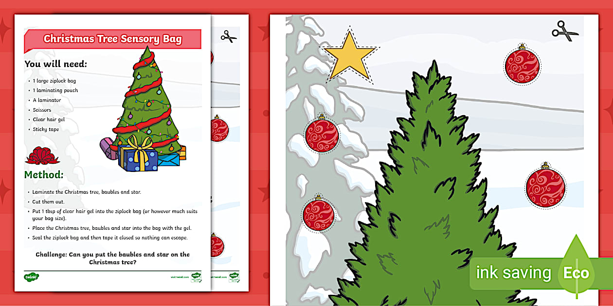 Christmas Tree Sensory Bag (Teacher-Made) - Twinkl