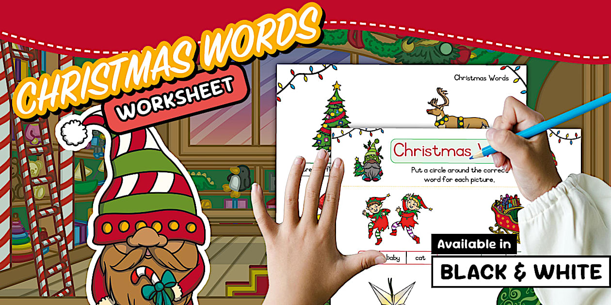 Foundation Phase - Christmas- Worksheet: Christmas Words
